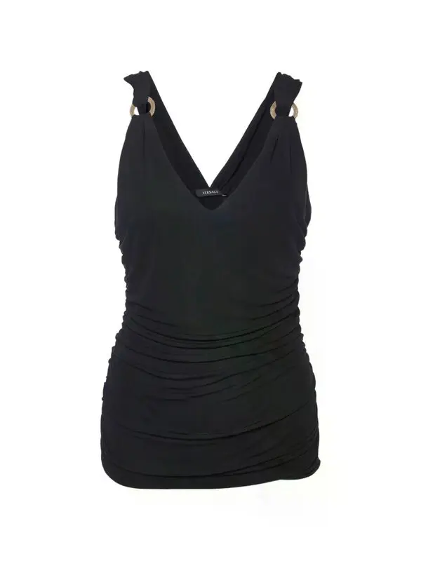 Versace Ruched Sleeveless Top