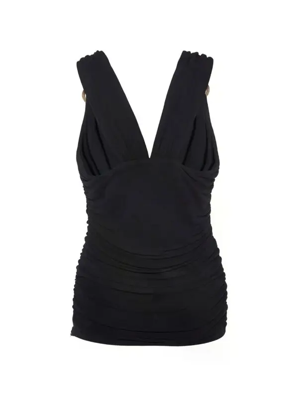 Versace Ruched Sleeveless Top