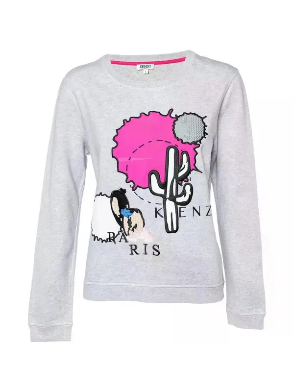 Kenzo Cactus Appliqué Sweatshirt - Grey