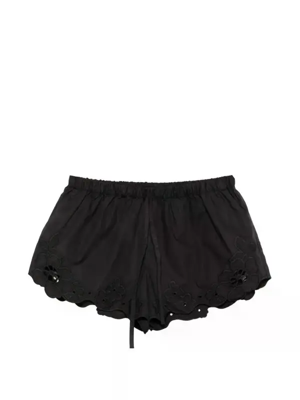 SIR. Klara Broderie Anglaise Shorts - Black