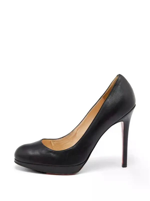 CHRISTIAN LOUBOUTIN Round Toe Platform Stiletto Pumps - Black