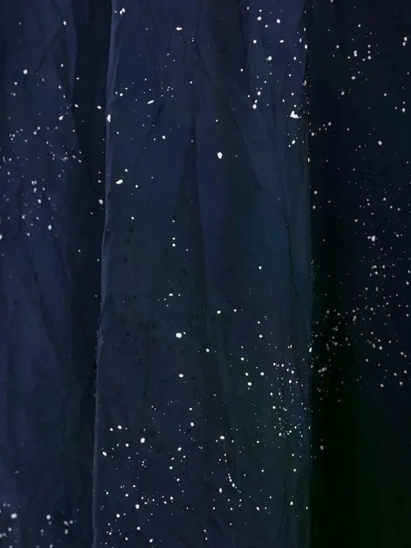 MARIA CALDERARA Crinkled Paint-splatter Skirt