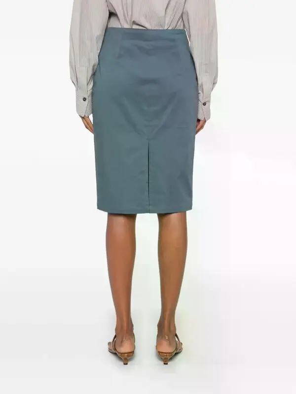 THE M.. Rear-slit Midi Skirt