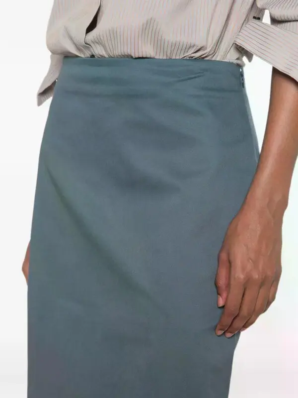 THE M.. Rear-slit Midi Skirt