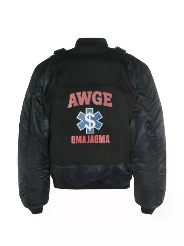 AWGE Logo-print Patch Detail Jacket