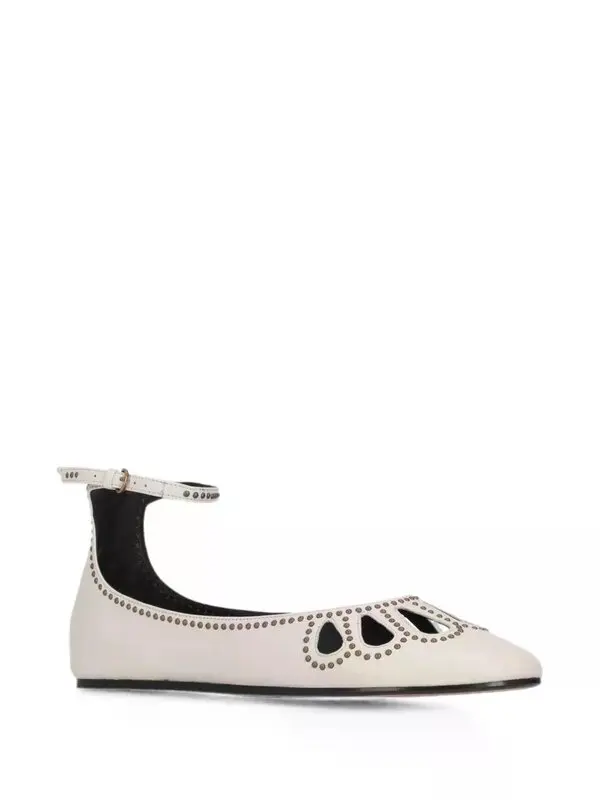 Isabel Marant Étoile Stud-embellished Cutout Ballet Flats