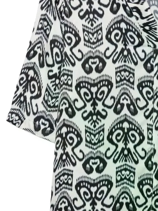 LOW BRAND Ikat-print Short-sleeve Shirt
