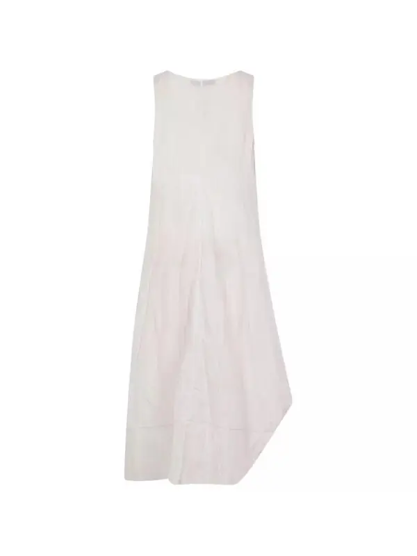 MARIA CALDERARA Crinkled Asymmetric Hem Dress
