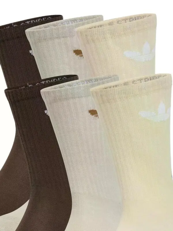 Adidas Trefoil-logo Ribbed Socks Set Of Three