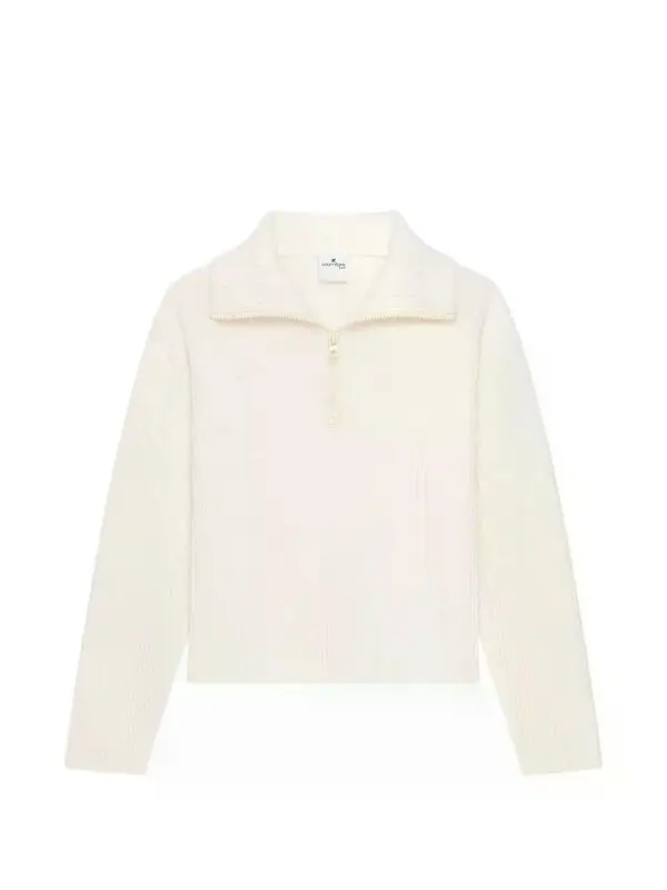 COURREGES Ribbed Knit Wool Sweater