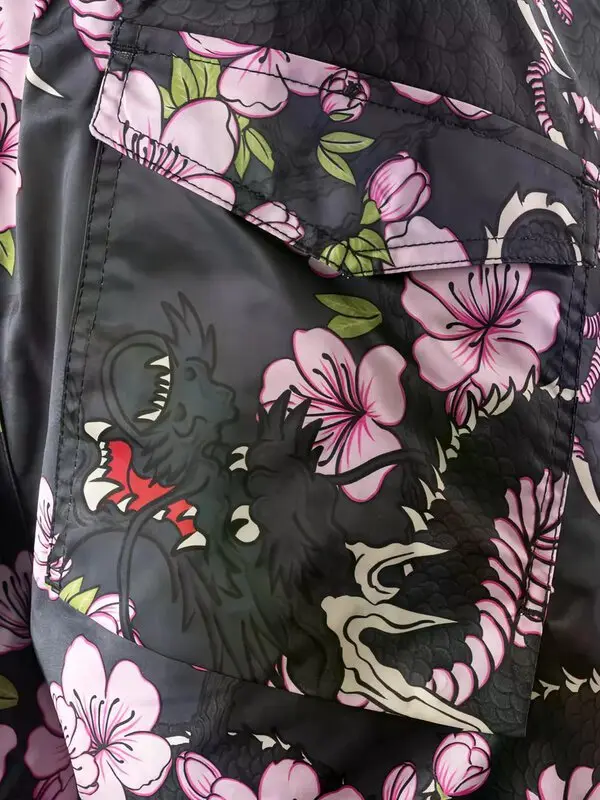 MAHARISHI Floral Dragon Swim Shorts
