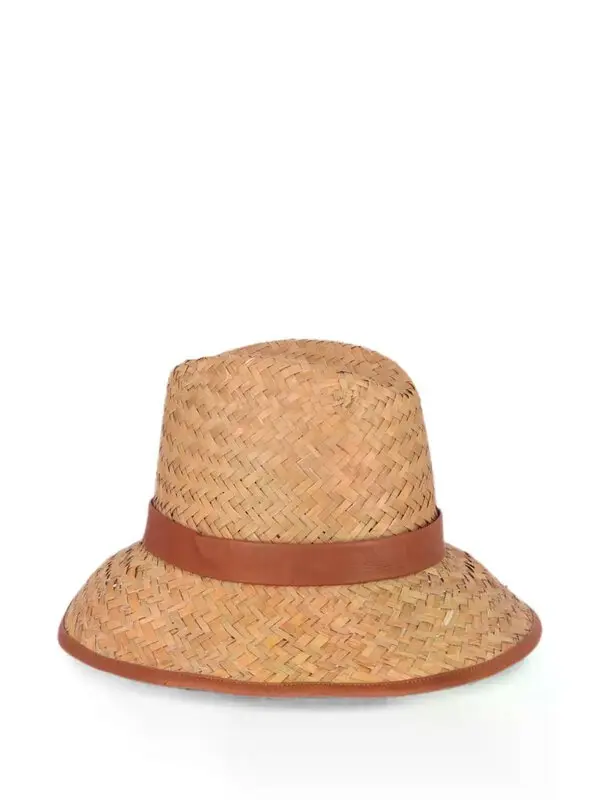 Orlebar Brown Woven Hat With Leather Trim