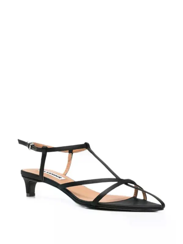JIL SANDER Strappy Pointed-toe Sandals - Black