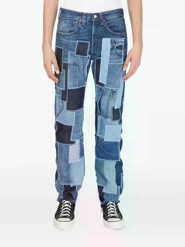 DRX FARMAXY FOR LN-CC Patchwork Construction Jeans - Blue