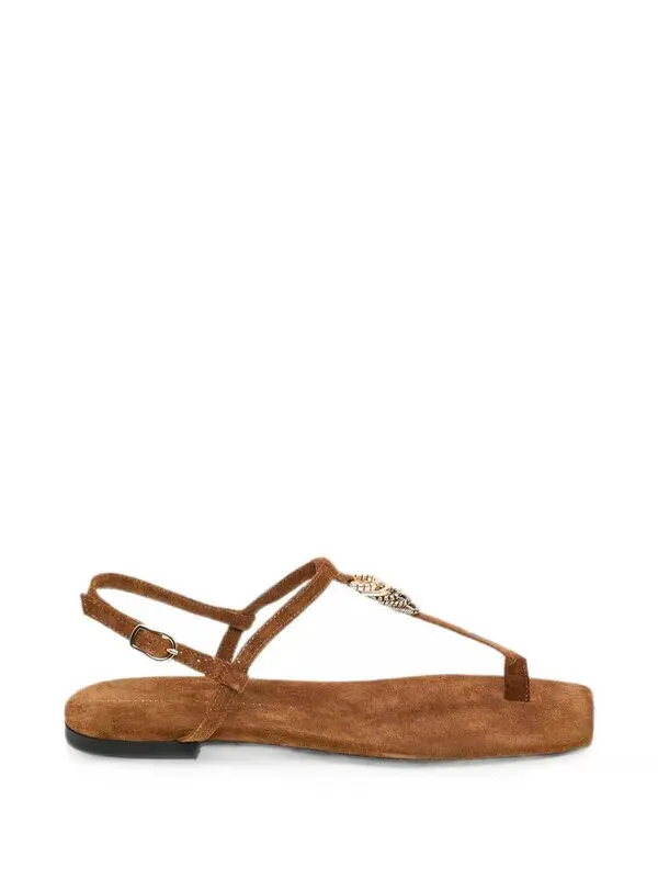 Dorothee Schumacher Embellished Suede Slingback Sandals - Brown
