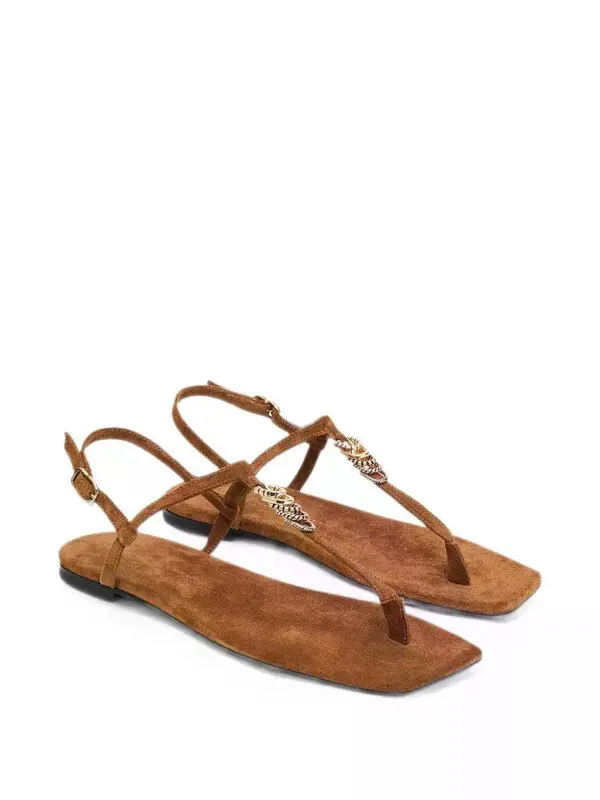 Dorothee Schumacher Embellished Suede Slingback Sandals
