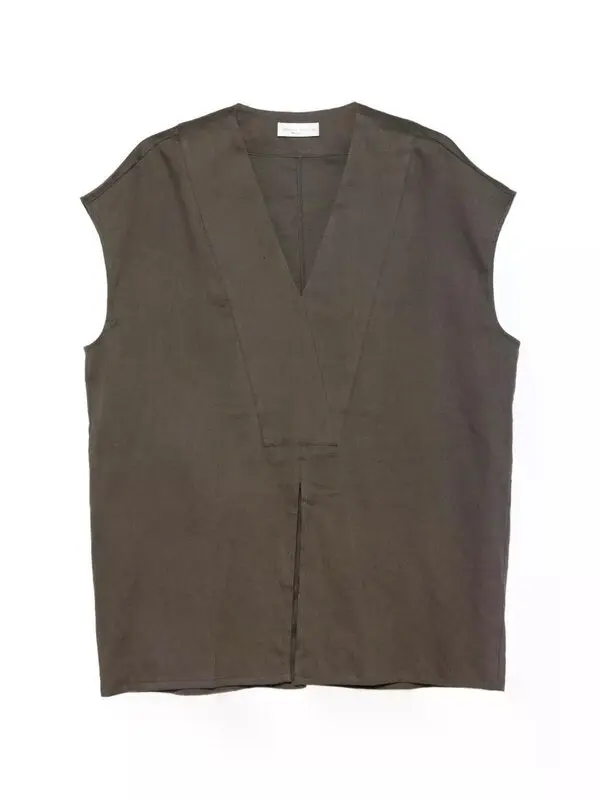 ROBERTO COLLINA Sleeveless V-neck Blouse