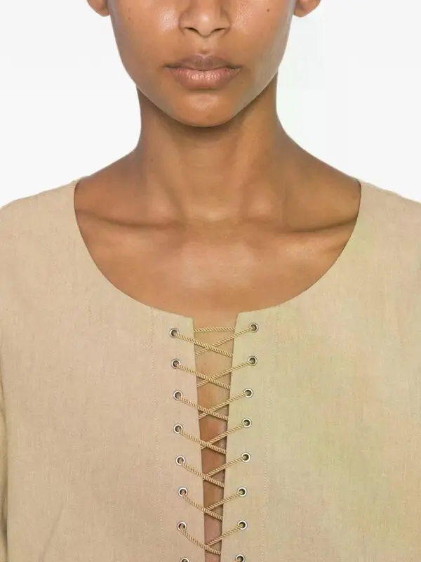Tory Burch Lace-up Maxi Dress