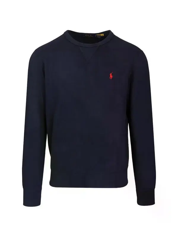 Polo Ralph Lauren Embroidered Crew Neck Sweater - Blue