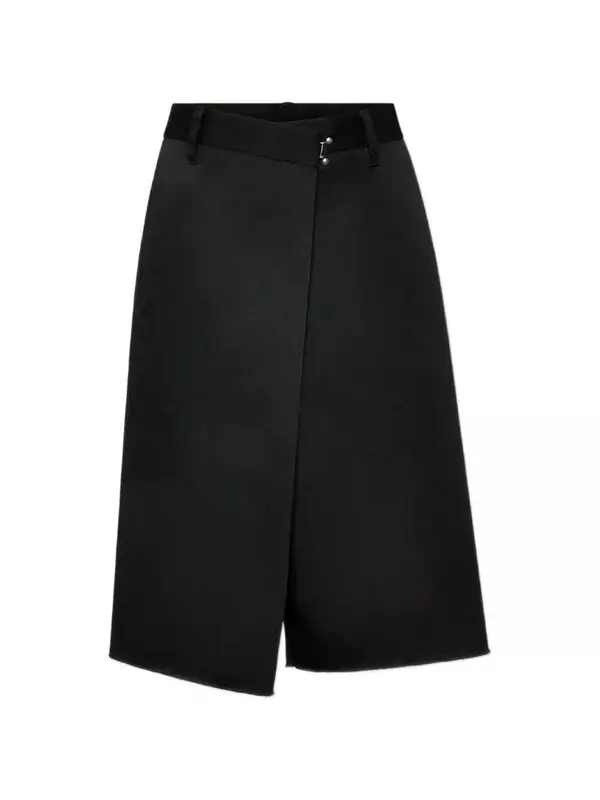 MAISON MARGIELA Raw Hem Wrap Shorts - Black