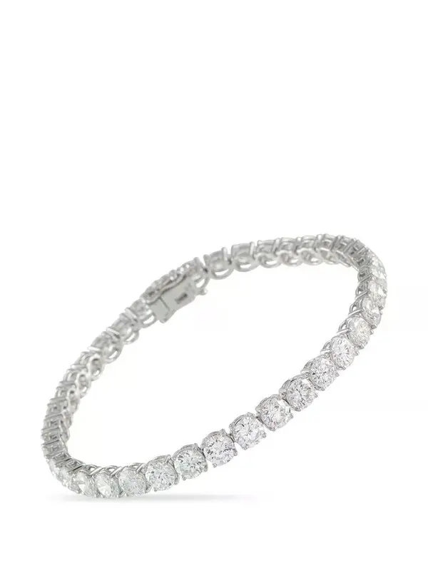LB EXCLUSIVE 13.34 Carat Diamond Tennis Bracelet In Platinum - Silver