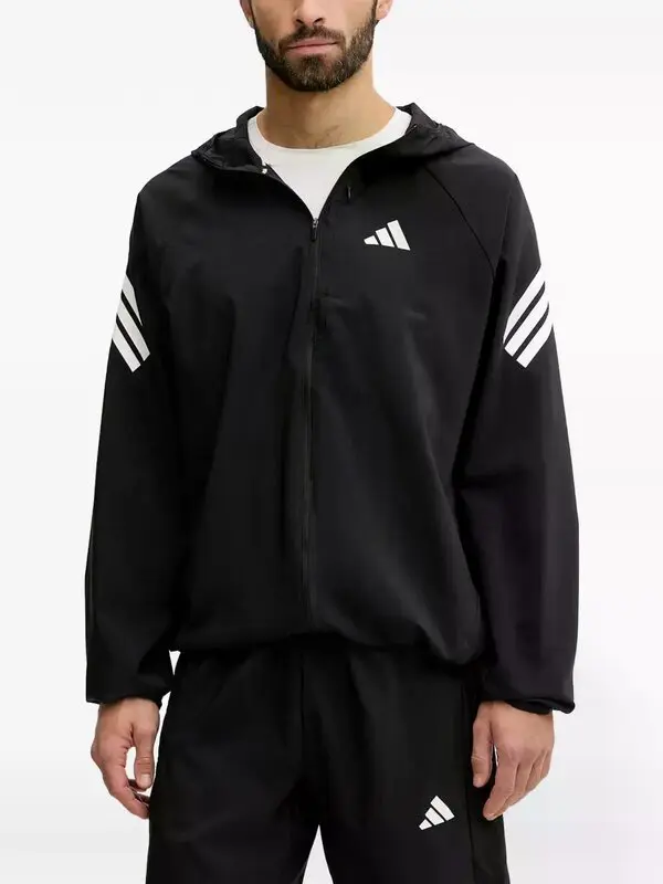 Adidas Hooded Logo-print Jacket