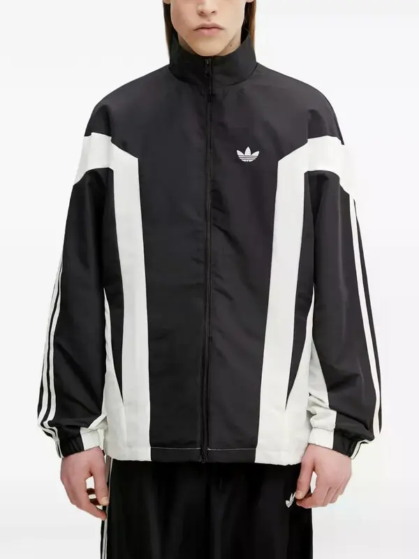 Adidas Originals Embroidered Side Stripe Windbreaker - Black