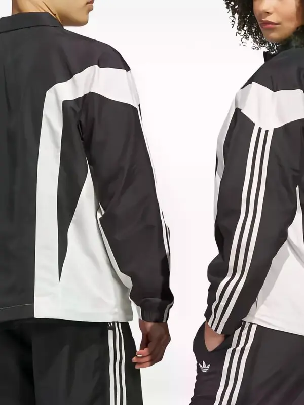 Adidas Originals Embroidered Side Stripe Windbreaker - Black