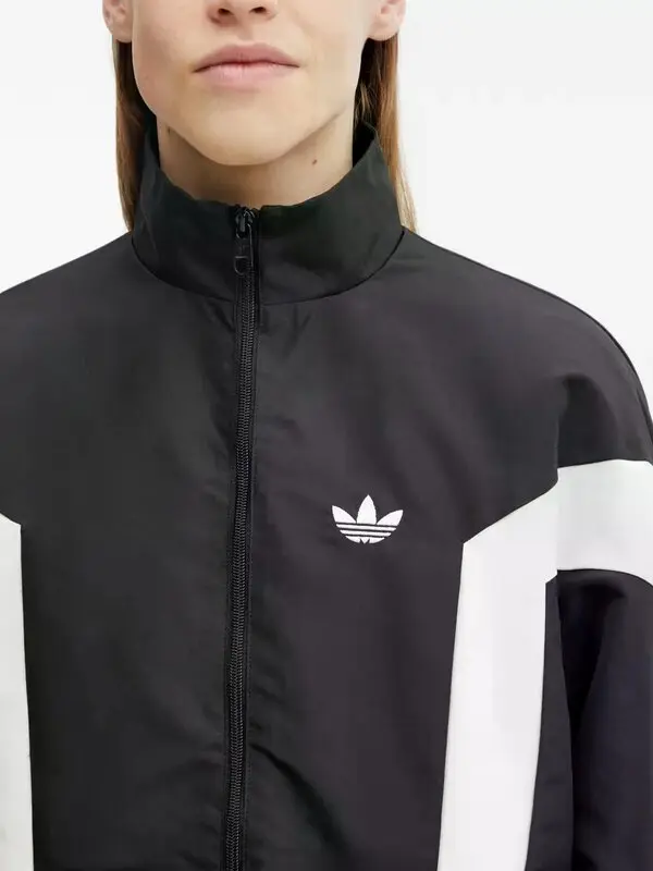 Adidas Originals Embroidered Side Stripe Windbreaker - Black