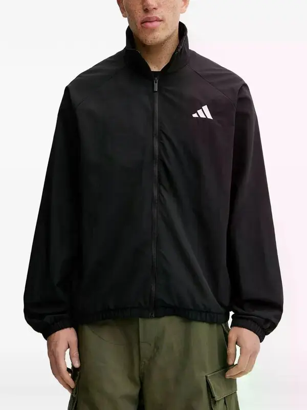 Adidas Logo-print High-neck Windbreaker
