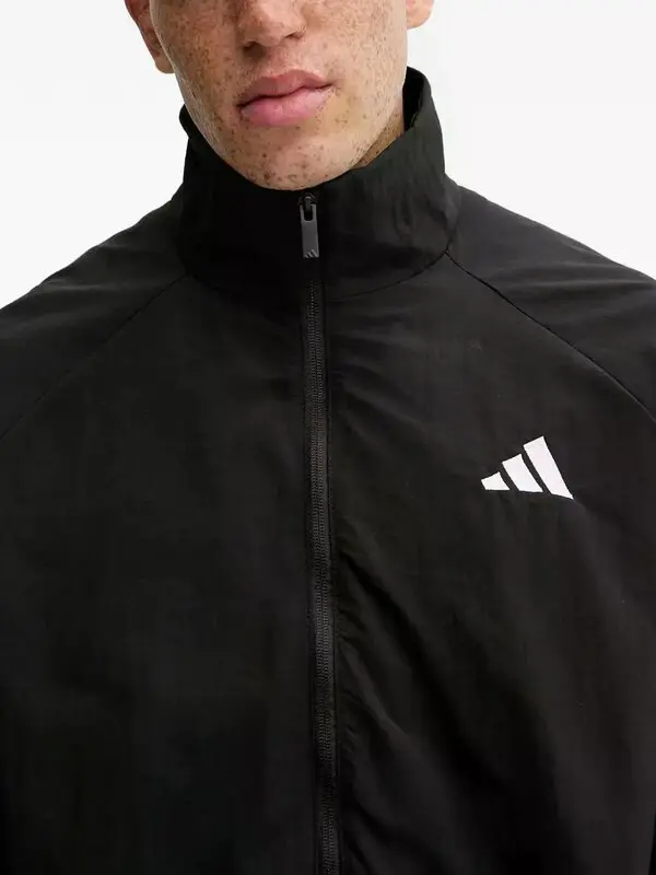 Adidas Logo-print High-neck Windbreaker