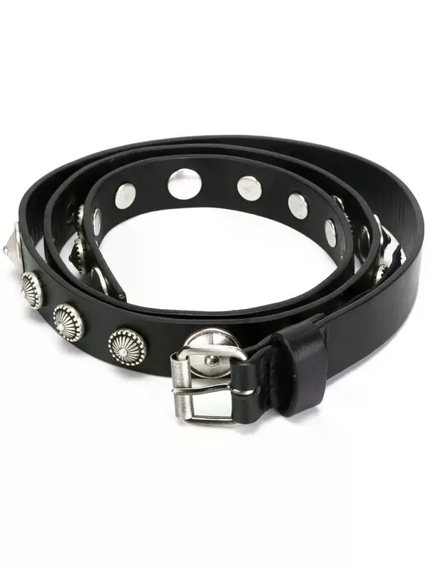 Fausto Puglisi Studded Leather Belt - Black
