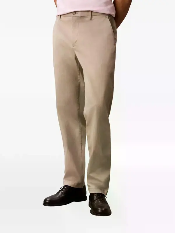 Calvin Klein Logo-embroidered Chino Trousers