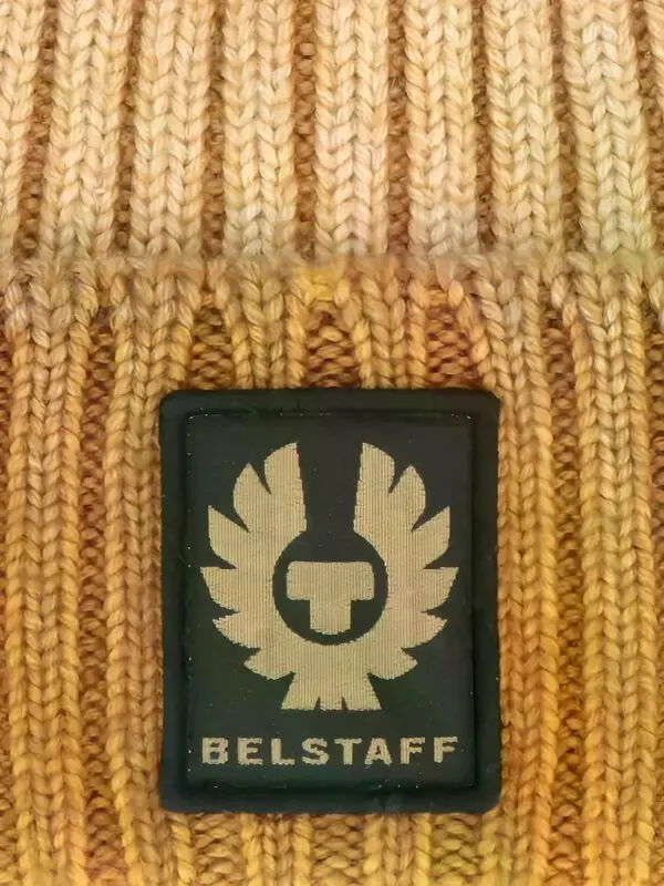 Belstaff Logo Patch Ribbed-knit Beanie Hat