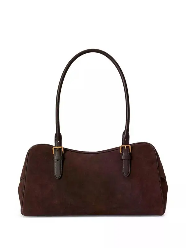 Ralph Lauren Marcy Suede Satchel Bag - Brown