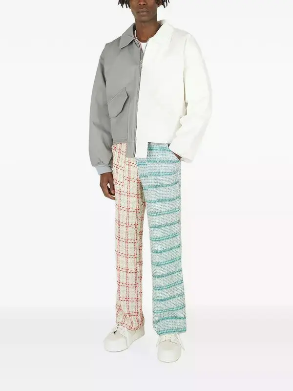 (DI)VISION Di:vision Check-pattern Contrasting Panel Trousers