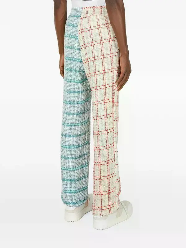 (DI)VISION Di:vision Check-pattern Contrasting Panel Trousers