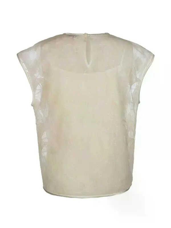 Peserico Embellished Floral Embroidered Blouse - Neutrals
