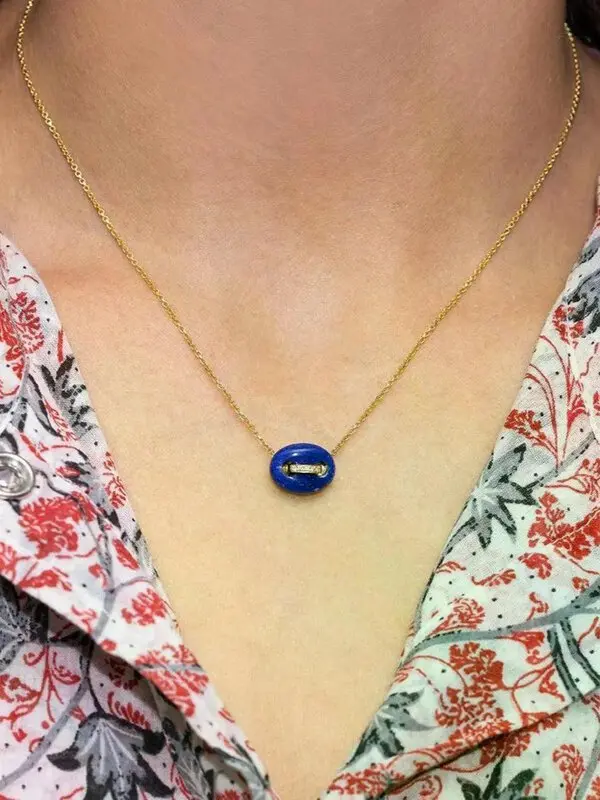 JENNA BLAKE 18kt Yellow Mariner Onyx Necklace