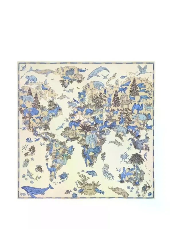 INOUI EDITIONS Animal-print Square Scarf