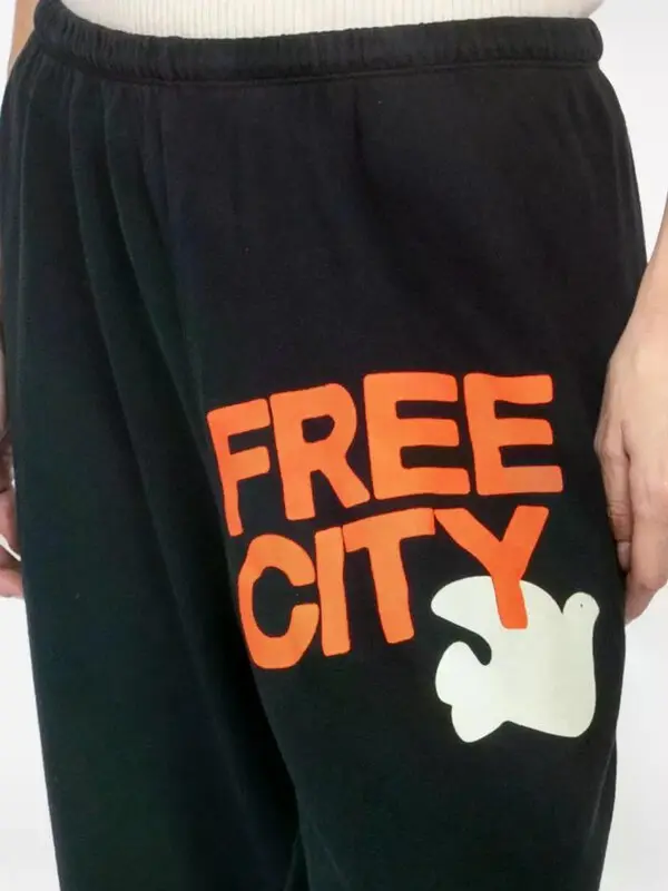 FREECITY Logo Print Track Pants