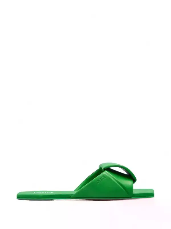 Loewe Padded Origami Flat Sandals - Green