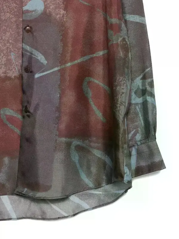 COSTUMEIN Floral-print Long-sleeve Shirt