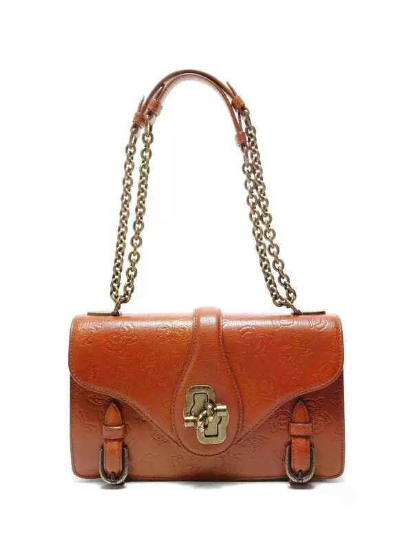 Bottega Veneta 2016-2017 Butterfly-embossed Shoulder Bag - Brown