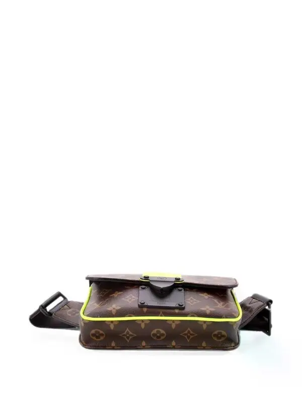 LOUIS VUITTON Lock Sling Bag Macassar Monogram Canvas