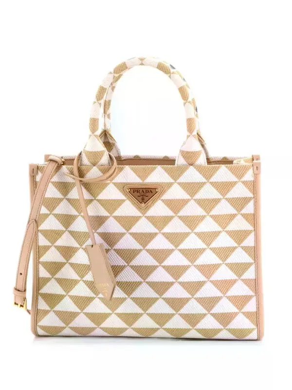 Prada Jacquard Small Tote Bag