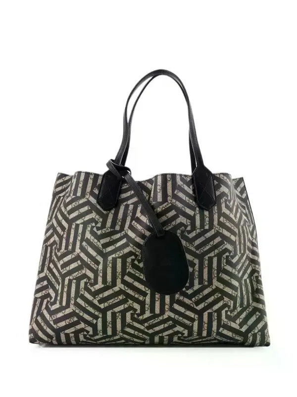 Gucci Reversible Caleido Gg Print Leather Medium Tote Bag - Brown