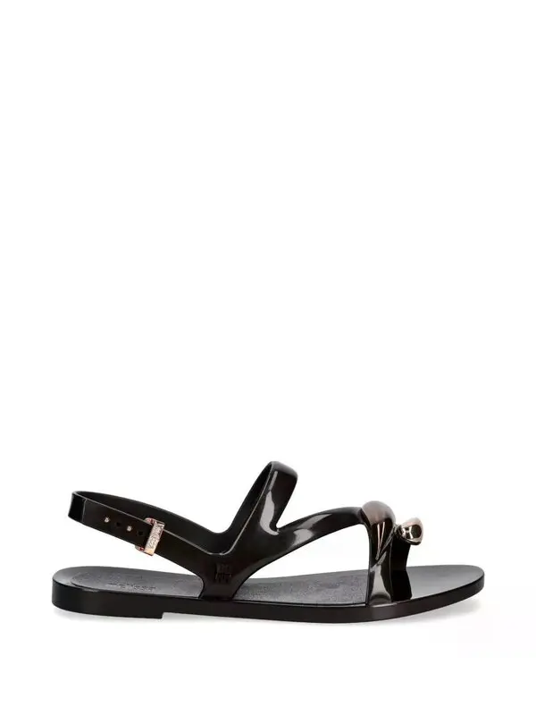 Melissa Metallic Detail Buckle-fastening Sandals - Black