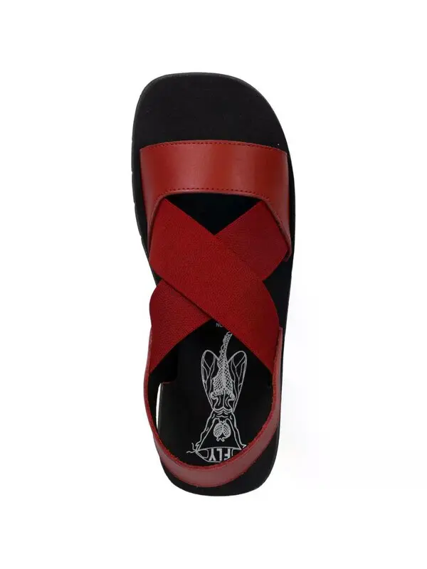 Fly London Crossover Strap Flatform Sandals