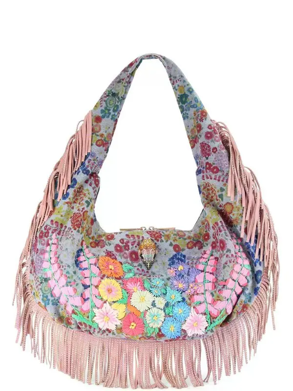 Kurt Geiger Shoreditch Floral-print Shoulder Bag - Blue